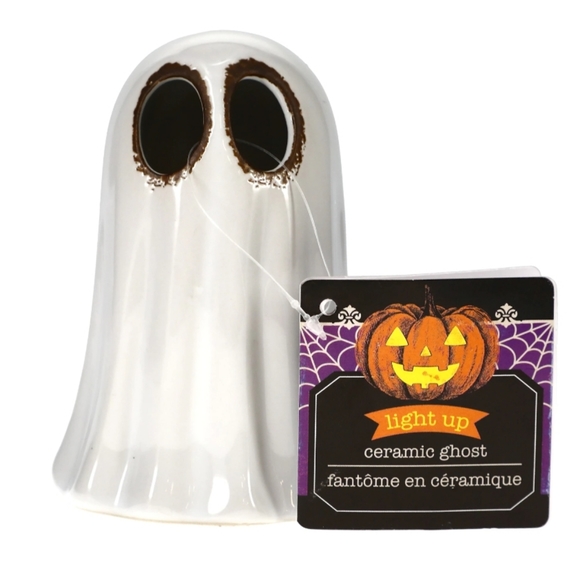Holiday | Halloween Ceramic Light Up Ghost | Poshmark